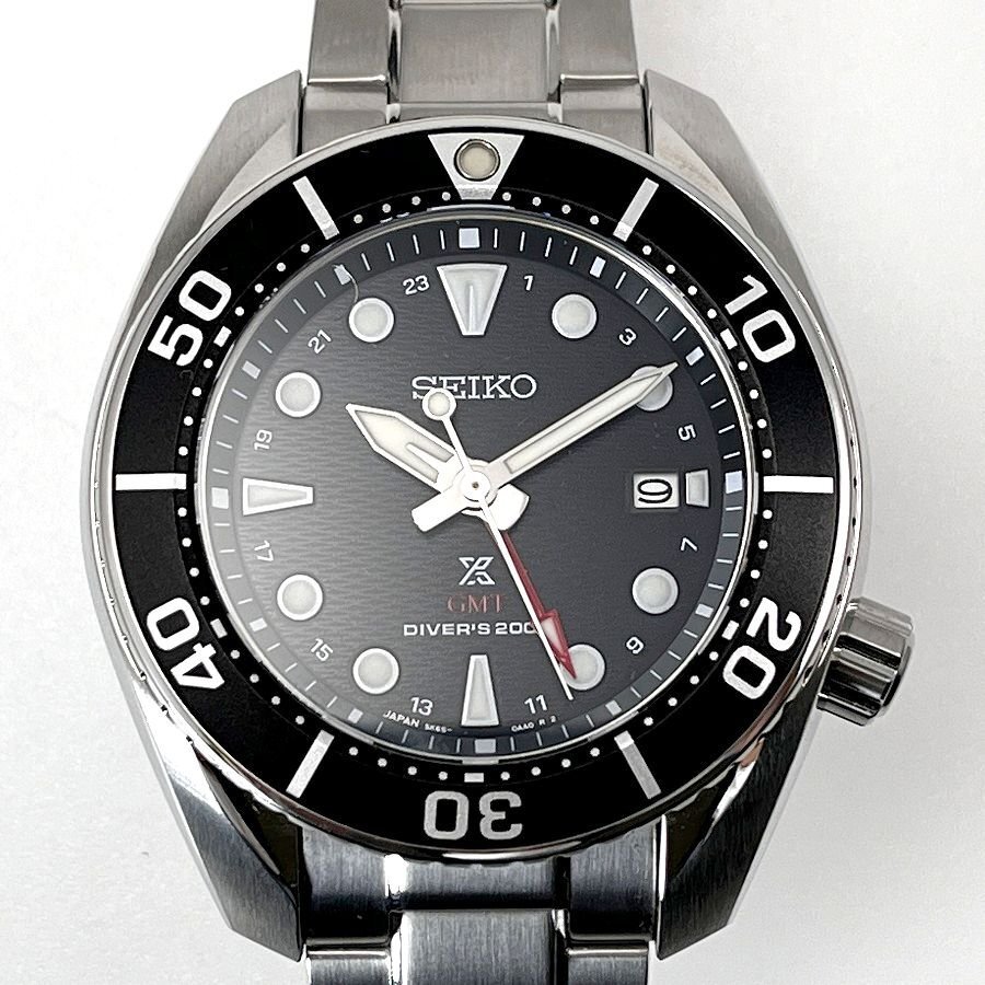 【目立った傷や汚れなし】SEIKO セイコー PROSPEX プロスペックス GMT ダイバース 5K65-0AA0 ソーラー メンズ ...