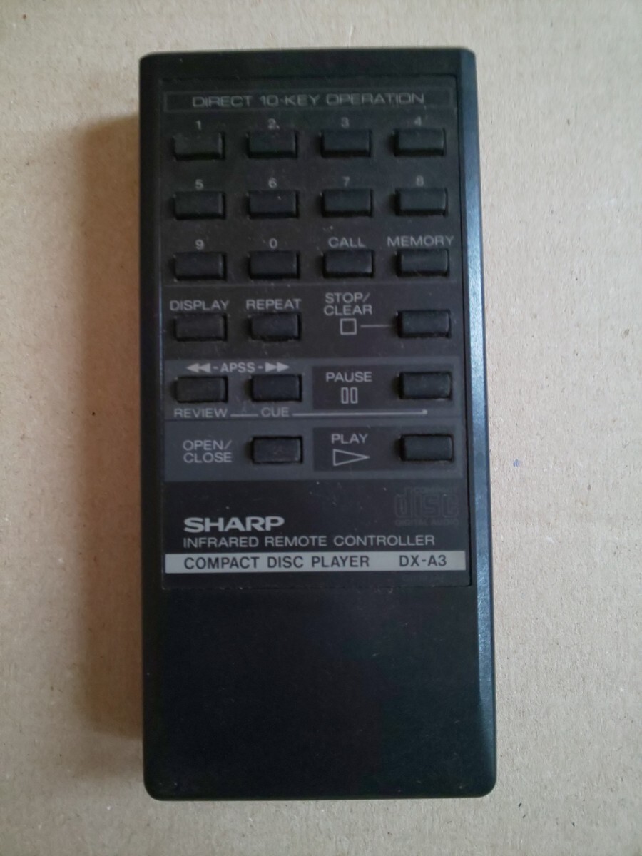 【やや傷や汚れあり】SHARP CDプレイヤー リモコン DX-A3 シャープの落札情報詳細 - Yahoo!オークション落札価格検索 オークフリー