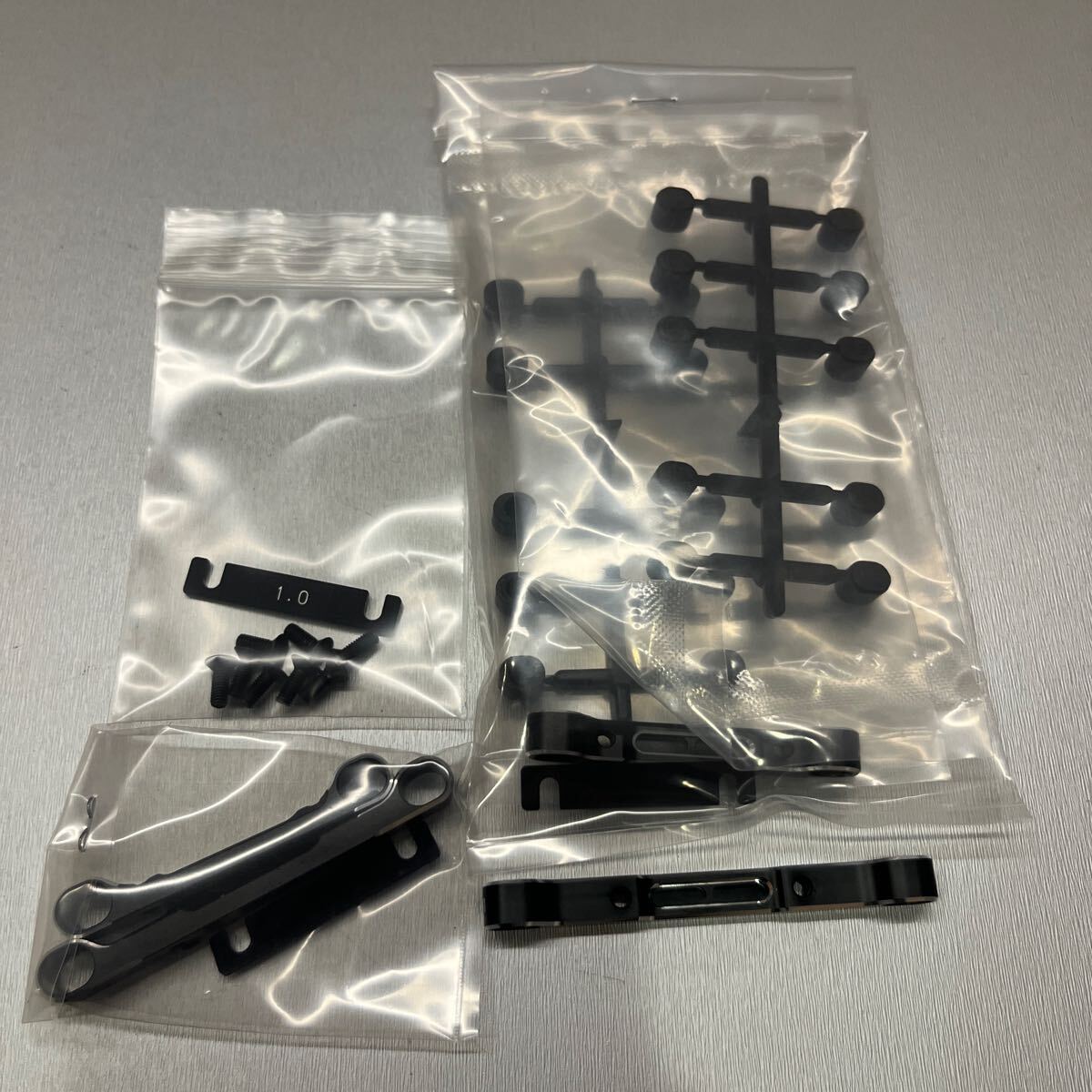 【未使用】ヨコモ YD-2用アルミ製アジャスタブル サスマウント セット(ブラック/面取加工済) リヤショート用 1台分 YOKOMO Y2 ...