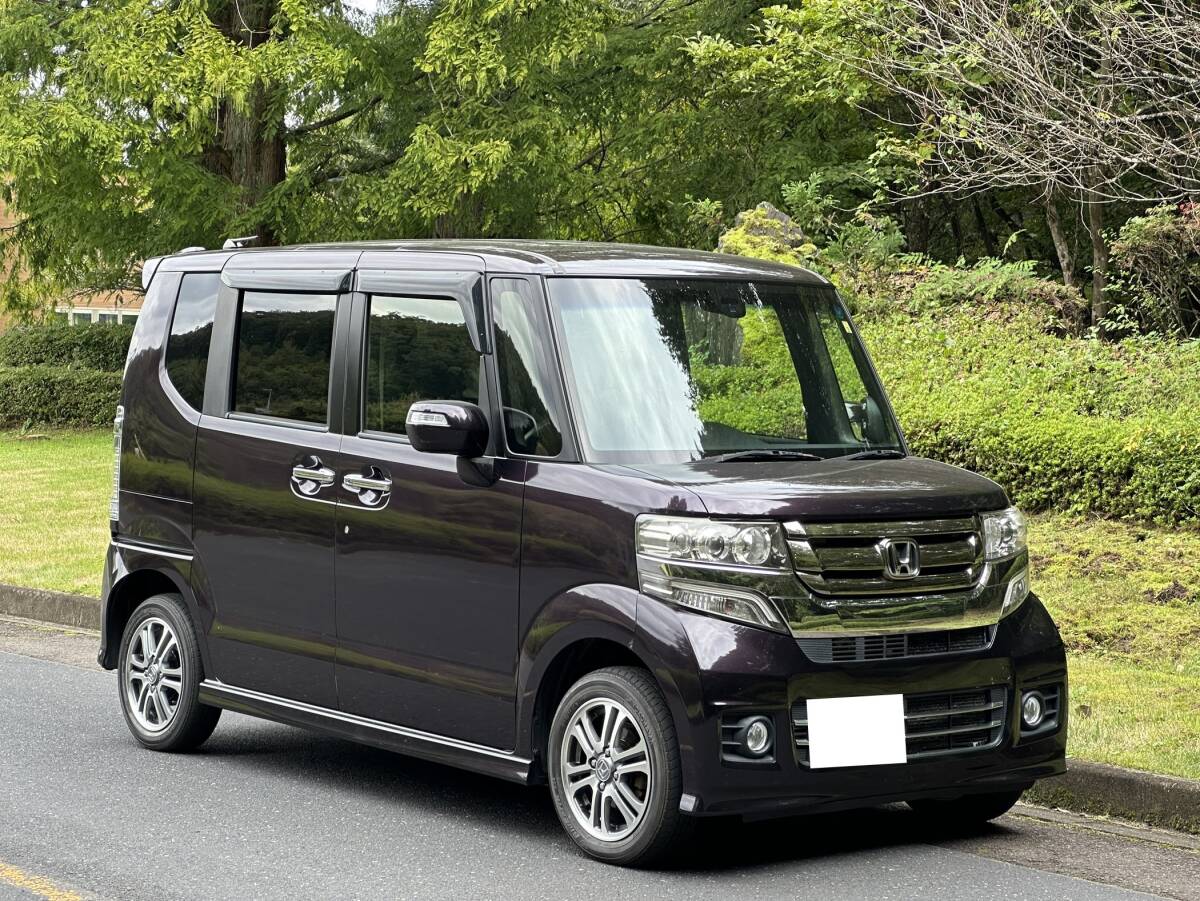 【走行距離 156,798 km】4WD ホンダ N-BOX カスタムG Lパッケージ JF2 両側電動スライドドア ナビ フルセグTV Bluetooth シートヒーター 軽 車検取得可の ...