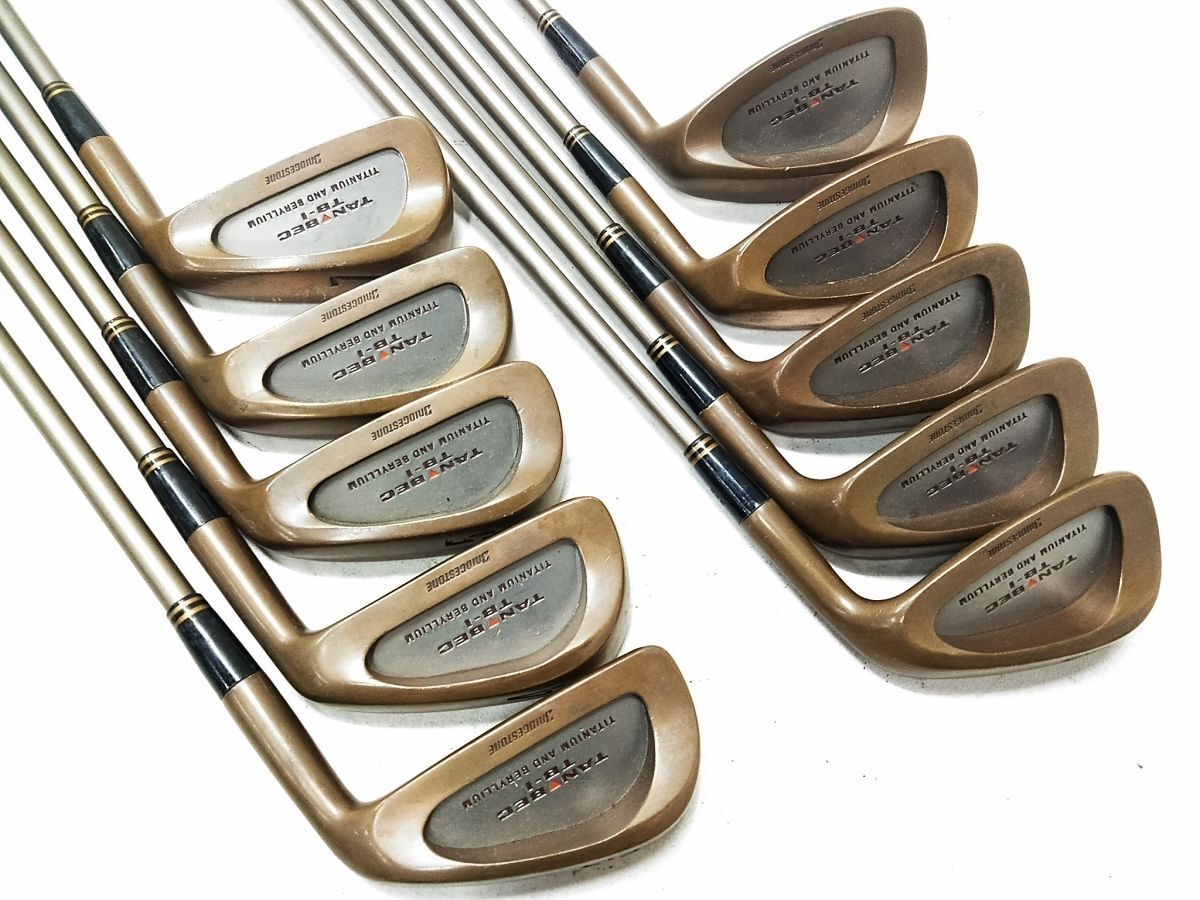 【やや傷や汚れあり】 BRIDGESTONE ブリヂストン TAN BEC タンベック TB-1 ベリリウム 3I-SW アイアン 10本セット HARMOTEC HM-50J R 1016 ...