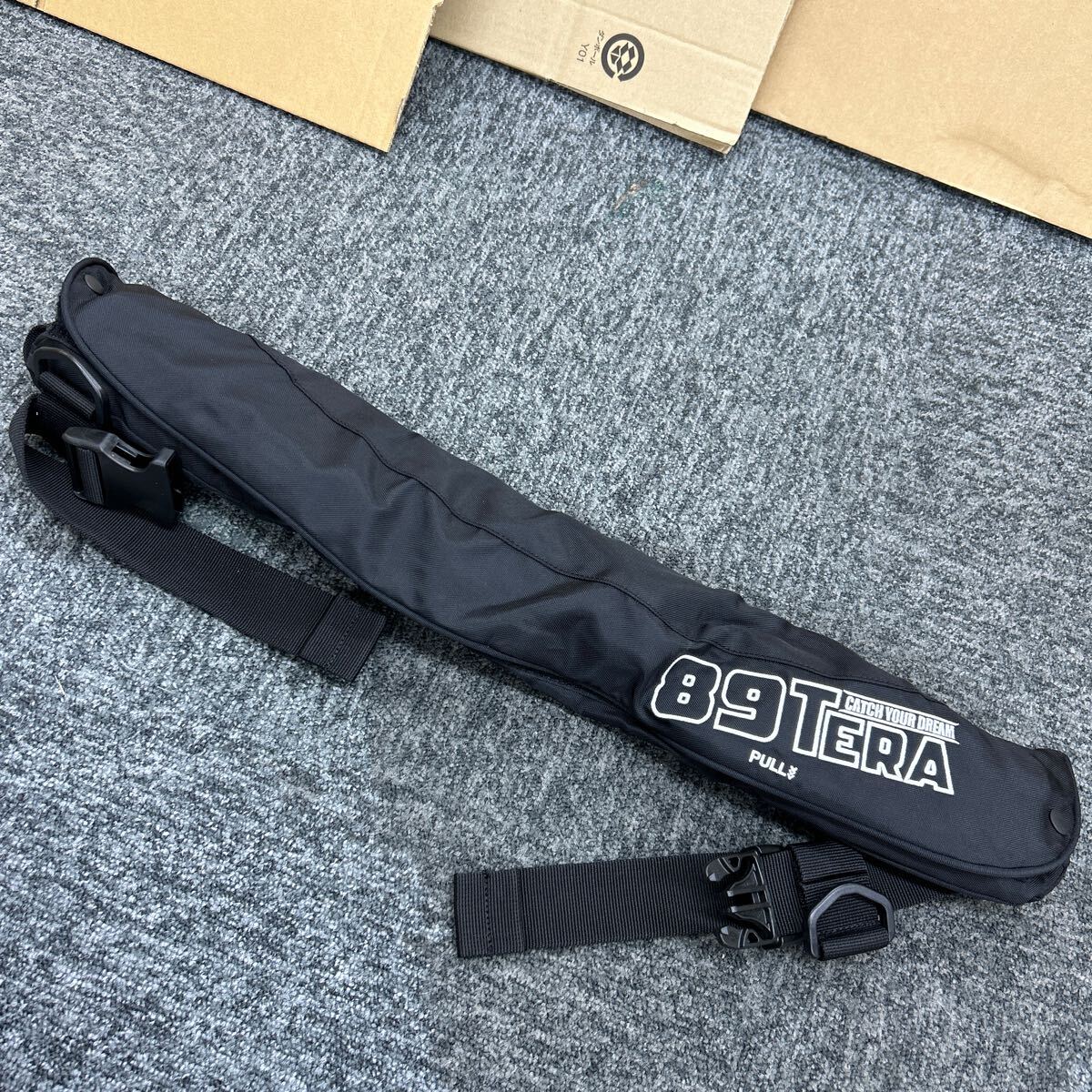 【やや傷や汚れあり】703. Lamses ラムセス 89TERA 小型船舶用救命胴衣 膨張式 TYPE A SW-J-F06 フリーサイズ 黒ライフジャケット 桜マークあり LJ-1866の ...