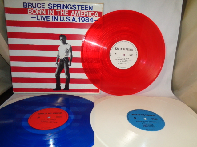 【やや傷や汚れあり】BRUCE SPRINGSTEN/BORN IN THE AMERICA-LIVE IN THE USA 1984 RED ...