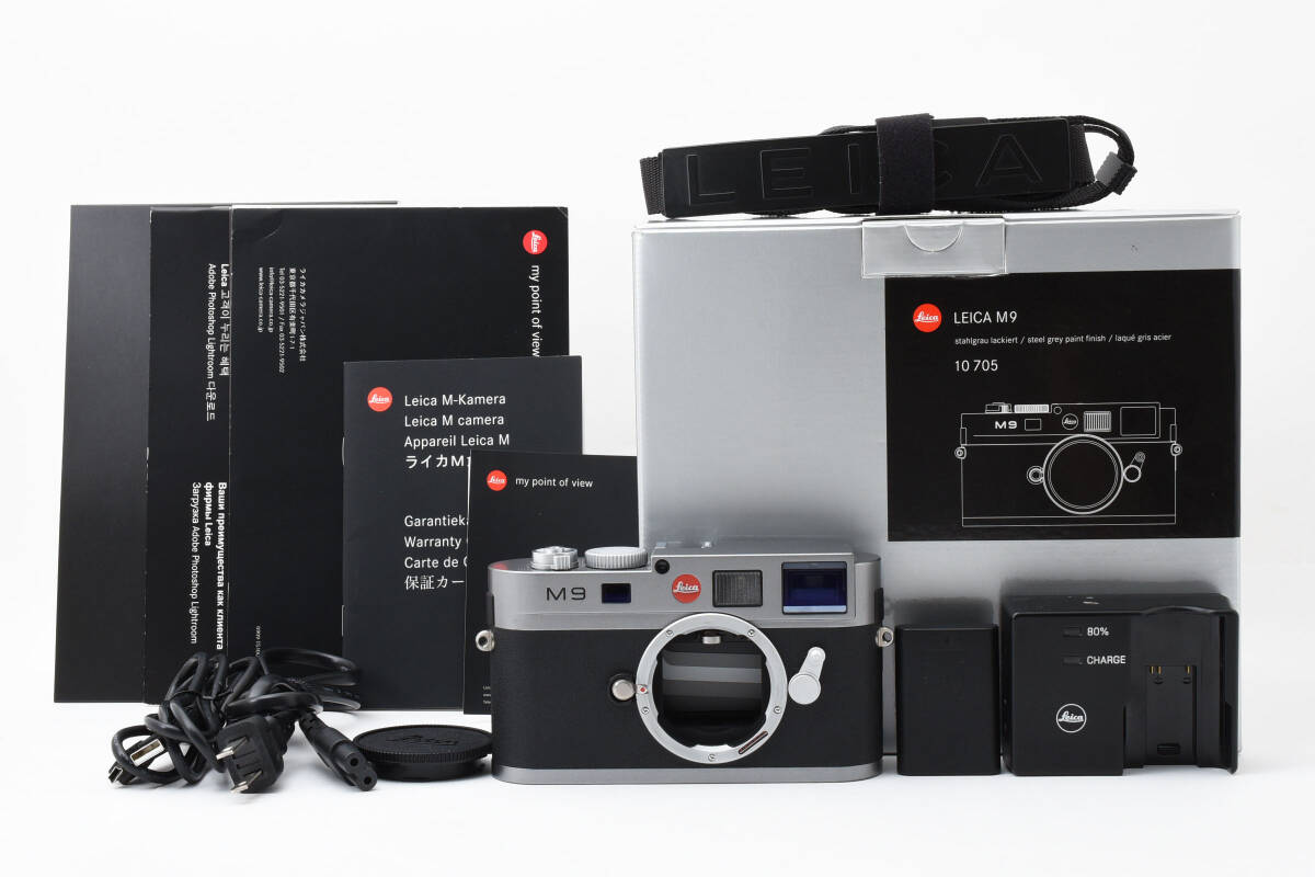 【目立った傷や汚れなし】【美品・シャッター2,834回】Leica M9 Body Steel Grey Paint Finish 10705 ライカ レンジファインダー デジタルカメラ M9 ...