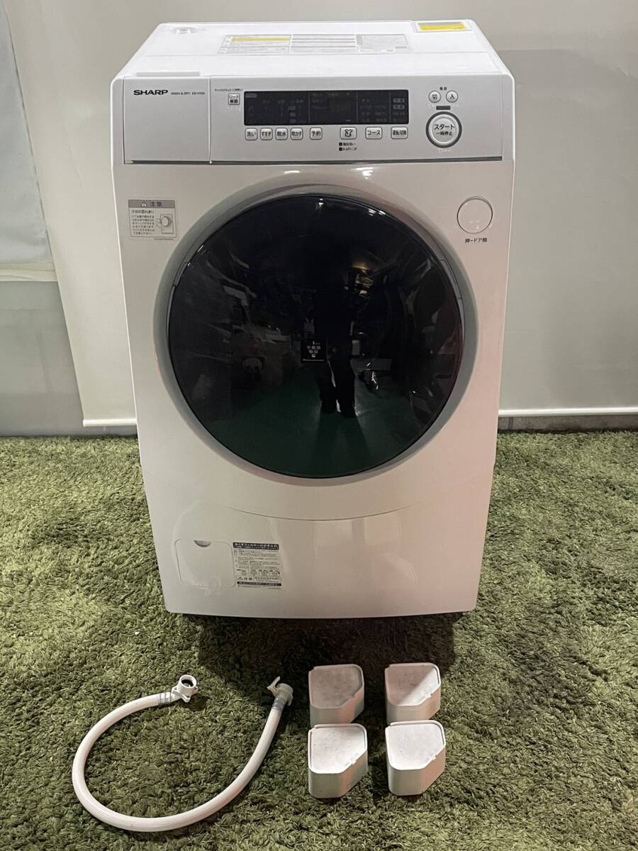 【やや傷や汚れあり】＠直接引き取り限定/SHARP/シャープ/ドラム式電気洗濯乾燥機/洗濯10.0kg/乾燥6.0kg/左開き/2022年製/ES-H10G-WL/1111aの落札情報詳細 ...