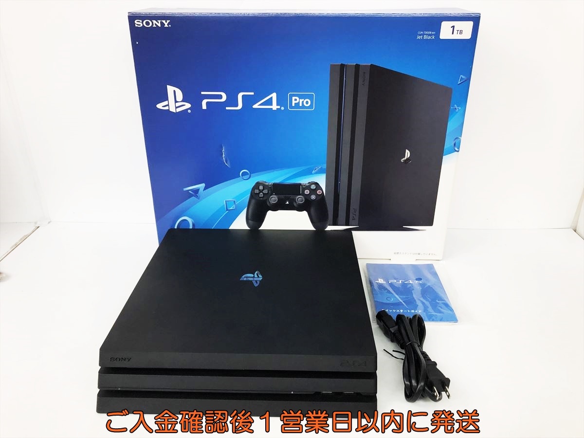 【やや傷や汚れあり】【1円】PS4Pro 本体/箱 セット 1TB ブラック SONY PlayStation4 Pro CUH-7000B 初期化/動作確認済 FW10.01 D09 ...
