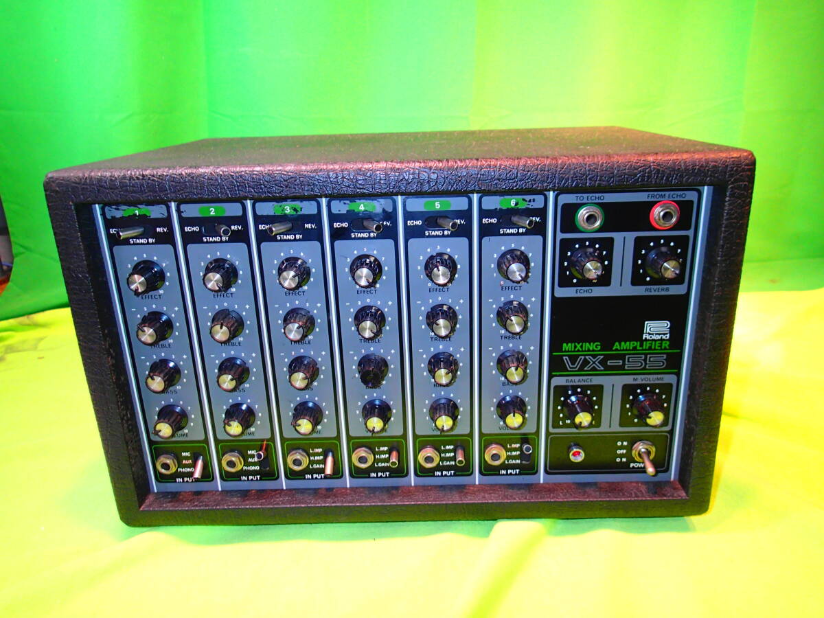 【全体的に状態が悪い】nt241119-006C4 Roland ローランド VX-55 難有 通電OK MIXING AMPLIFIER ミキシング アンプ パワードミキサー 音楽機材の落札 ...