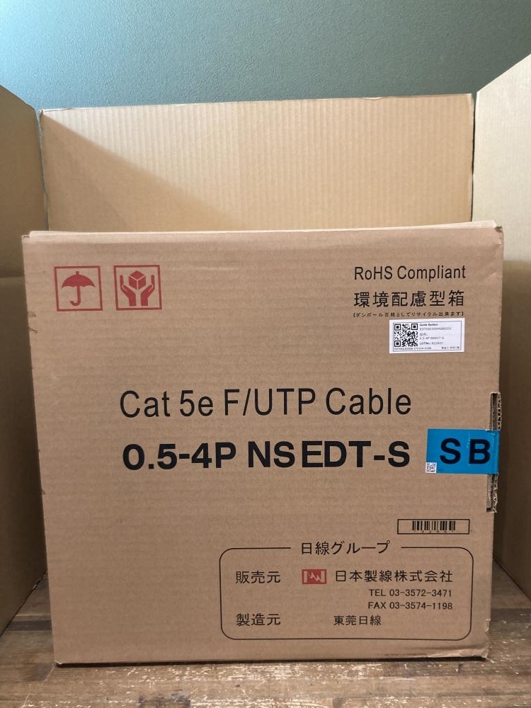 【未使用】020♪未使用品・即決価格♪日本製線 LANケーブル NSEDT-S Cat5e 0.5-4P 300m SB 保管品 ②の落札情報詳細 - Yahoo!オークション落札価格検索 ...
