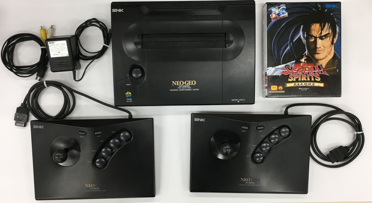 【傷や汚れあり】X1407 動作品 NEOGEO ネオジオ MAX330 MEGA PRO-GEAR SPEC 本体+コントローラー2点 ...