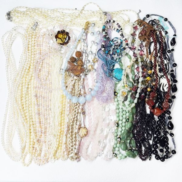 【やや傷や汚れあり】【人気】アクセサリー まとめ 総重量 1,205g ネックレス ブレスレット ブローチ 天然石 パール パワーストーン 卸 レディース/CY120-9の落札情報詳細 ...