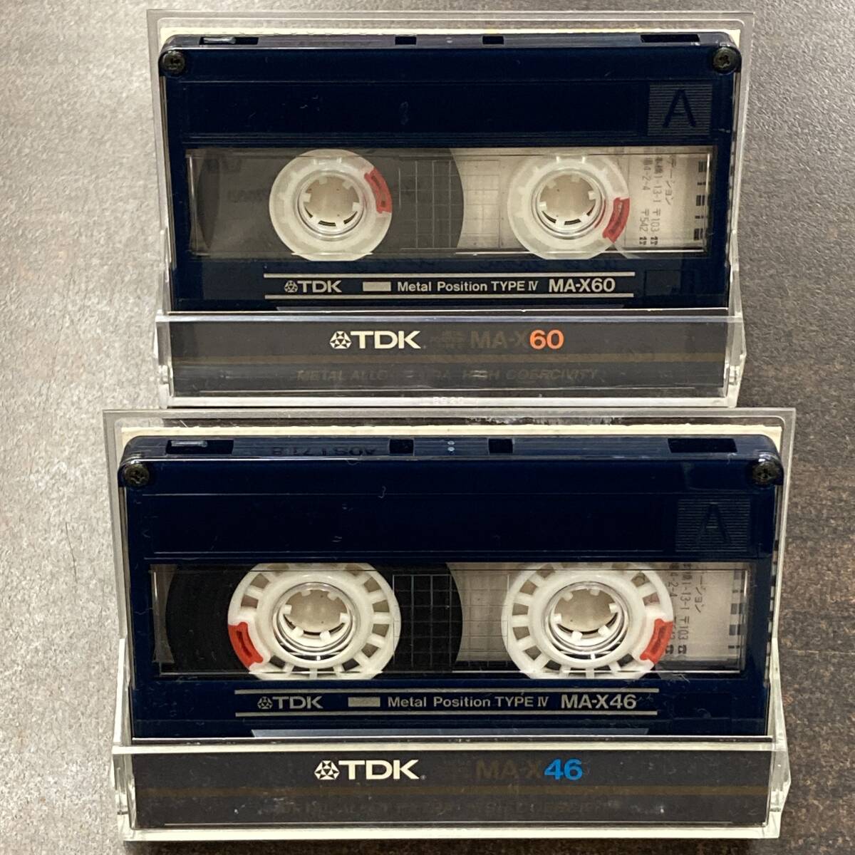 【やや傷や汚れあり】0892T TDK MA-X 46 60分 メタル 2本 カセットテープ/Two TDK MA-X 46 60 Type ...
