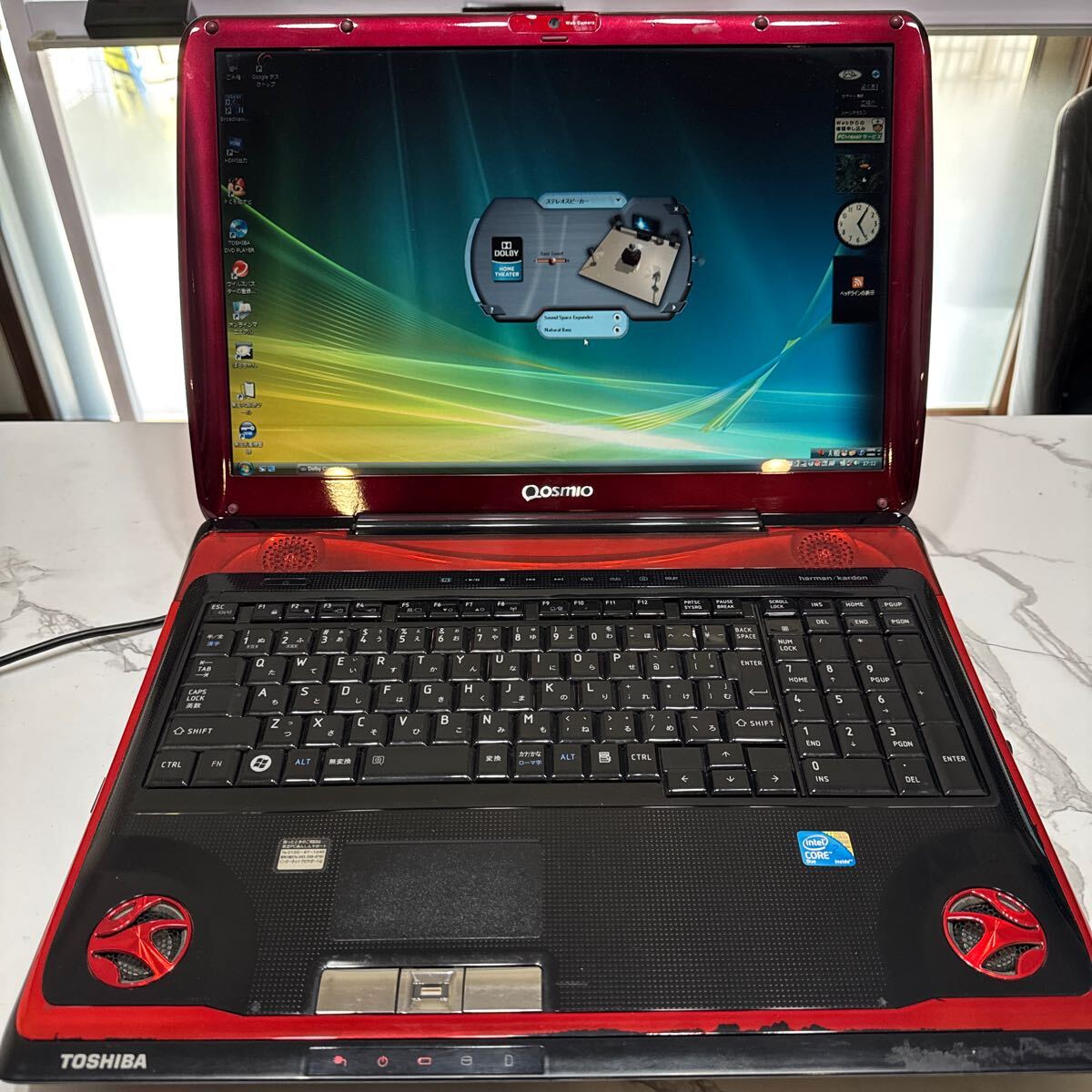 【傷や汚れあり】激レア！Qosmio WXW/79HW 東芝 Windows Vista Core2 Duo T9550 4GB 17インチ液晶 GeForce 9800M DtoDリカバリー ...