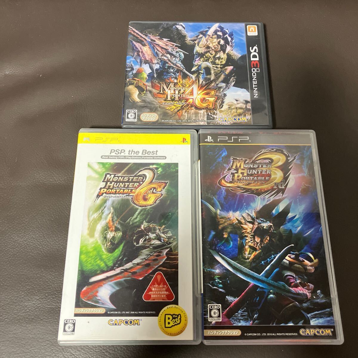 【やや傷や汚れあり】モンスターハンター 2ndG 3rd 4G 3本まとめ売り ケース付き 説明書あり PSP ソフト UMD 3DS CAPCOMの落札情報詳細 - Yahoo!オークション ...