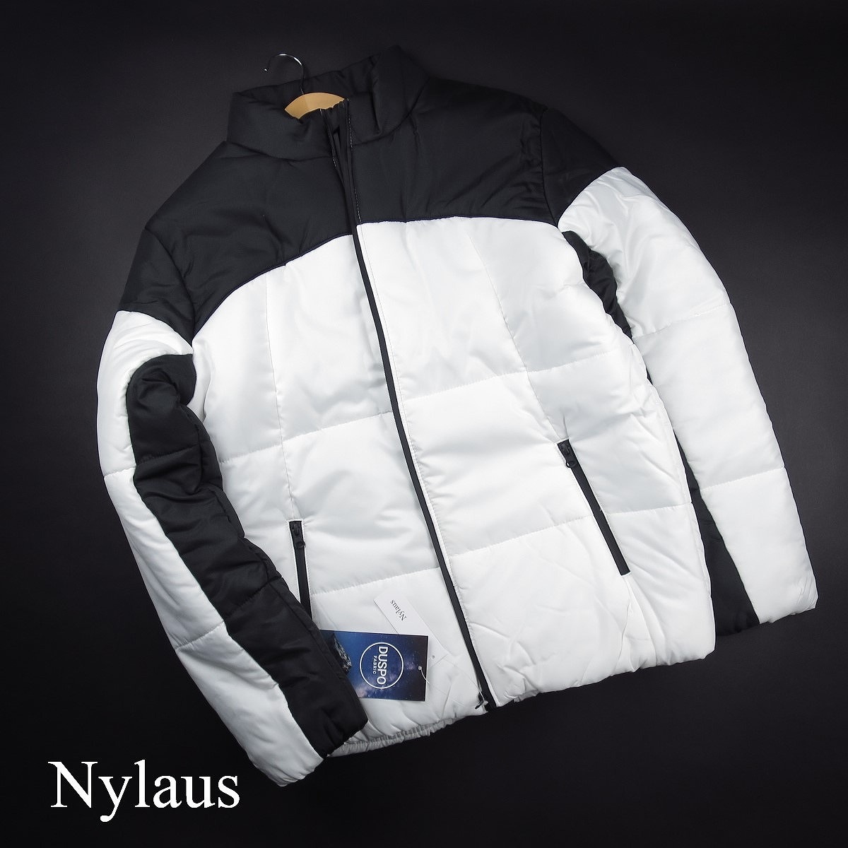 【未使用】新品★Nylaus/ナイラス/バイカラー切り替え デュスポ スタンドカラー 中綿 ブルゾン618/ホワイト/【XL】の落札情報詳細 - Yahoo!オークション落札価格検索 オークフリー