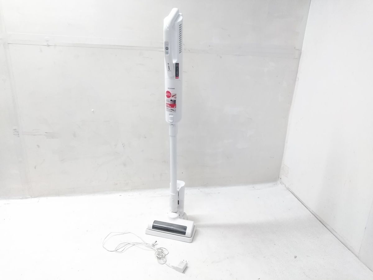 【やや傷や汚れあり】 動作品 2023年製 IRIS OHYAMA アイリス 充電式スティッククリーナー SBD-G3P-W 2WAYタイプ 軽量1.6kg パワーヘッド1213-66 ...