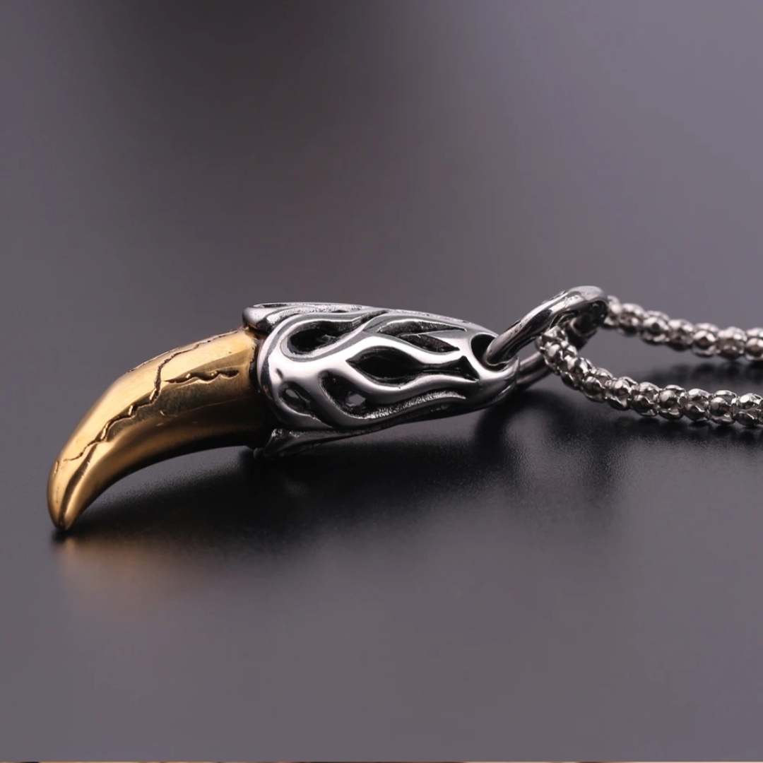 【未使用】1円 メンズ ネックレス 狼 牙 ウルフ シルバー ゴールド アンティーク 008の落札情報詳細 - Yahoo!オークション落札 ...