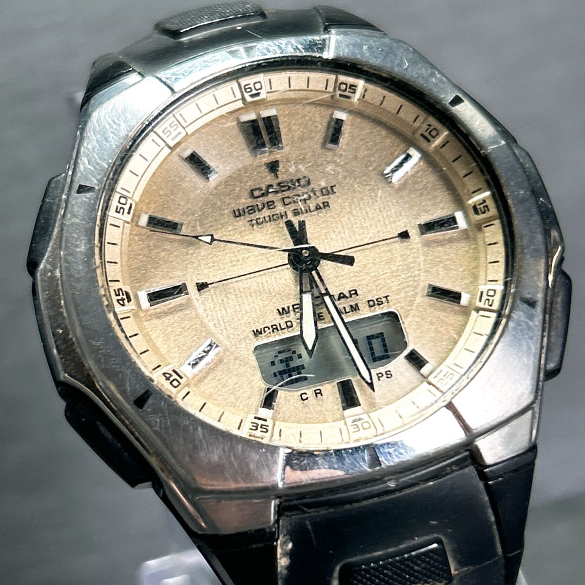 【やや傷や汚れあり】CASIO カシオ WAVE CEPTOR ウェーブセプター WVA-620 アナデジ 電波ソーラー 腕時計 ゴールド ステンレススチール メンズ 動作確認済みの落札情報 ...
