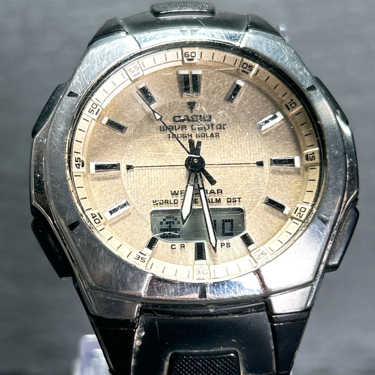 【やや傷や汚れあり】CASIO カシオ WAVE CEPTOR ウェーブセプター WVA-620 アナデジ 電波ソーラー 腕時計 ゴールド ステンレススチール メンズ 動作確認済みの落札情報 ...