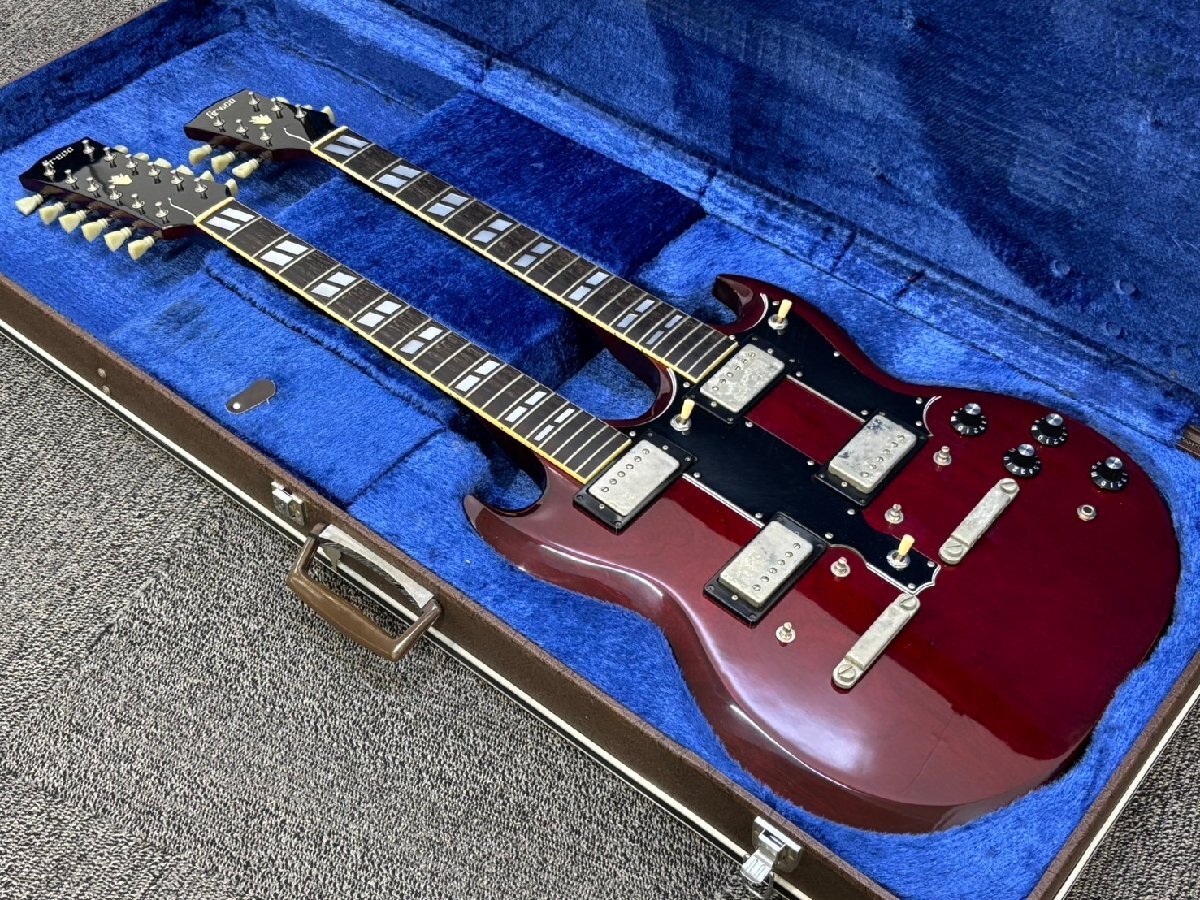 【やや傷や汚れあり】【 G 】4860 GRECO SGW-1300 I797200 ダブルネックギター ハードケース付き グレコ ハード ...