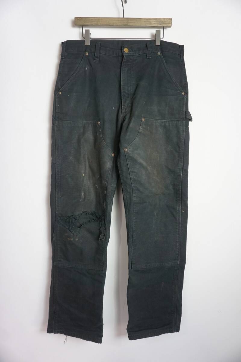 【目立った傷や汚れなし】90s 00s carhartt カーハート ダブルニー ダック ペインター ダメージ パンツ ブラック ビンテージ 黒 104Pの落札情報詳細 - Yahoo ...