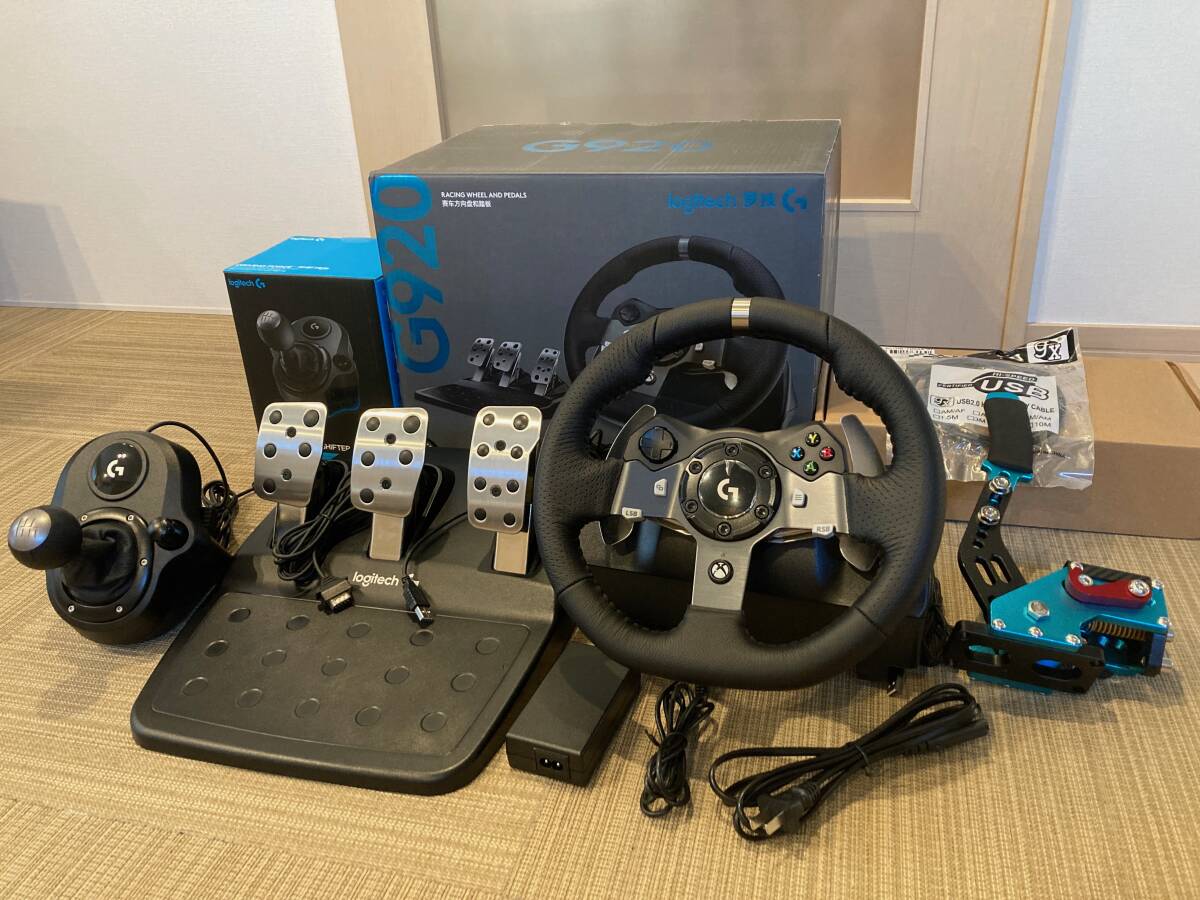 【目立った傷や汚れなし】Logitech G920 美品フルセット (シフター、ハンドブレーキ付き)の落札情報詳細 - Yahoo ...