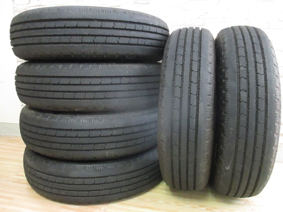 【未使用に近い】即納 極上 6本 215/70R17.5 118/116N LT 2023年製 BRIDGESTONE V-STEEL RIB ...