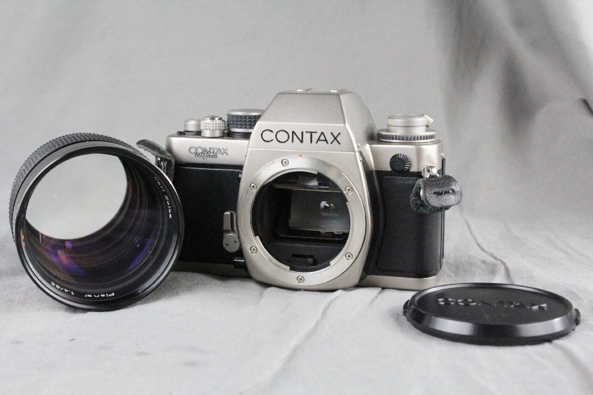 【やや傷や汚れあり】S39 【動作/精度未確認】フィルムカメラ コンタックス CONTAX S2 60Years 60周年記念モデル Carl Zeiss Planar 1.4/50 現状品 ...