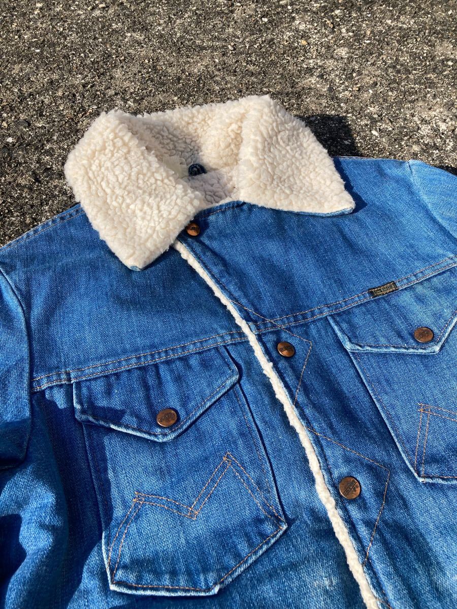 【やや傷や汚れあり】70's 80's USA製 マーベリック ボアデニム ランチコート/検索 MAVERICK 古着 70年代 ビンテージ ...