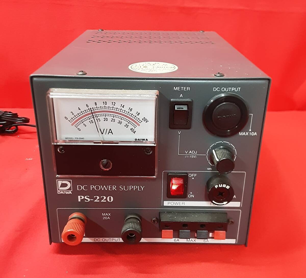 【目立った傷や汚れなし】★☆ダイワ インスタストリ DAIWA PS-220 DC POWER SUPPLY 直流定電圧安定化電源 通電のみ確認（80）☆★の落札情報詳細 - Yahoo ...