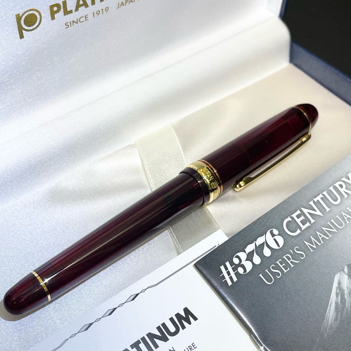 【目立った傷や汚れなし】930 プラチナ万年筆 PLATINUM 14K #3776 CENTURY 585 ペン先:M 箱付 高級 文房具 筆記用具 ブルゴーニュ PNB-10000の落札 ...