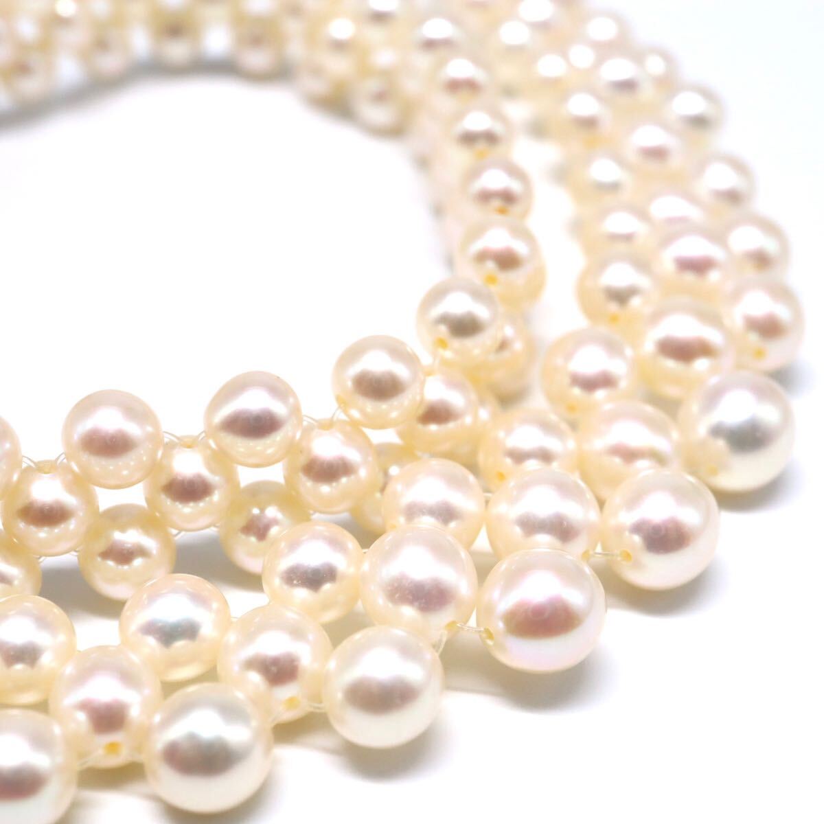 【目立った傷や汚れなし】テリ強!!1円〜!!TASAKI(田崎真珠) K18 本真珠ネックレス&ブレスレット F 約41.8g 約2.9-7.8mm珠 pearl パール necklace ...