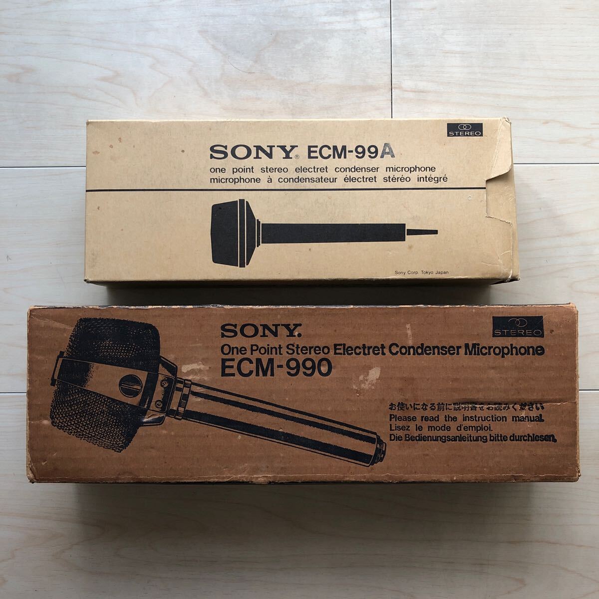 【目立った傷や汚れなし】SONY ECM-990／ECM-99A ソニー ワンポイント ステレオ エレクトレット コンデンサー マイクロフォン ...