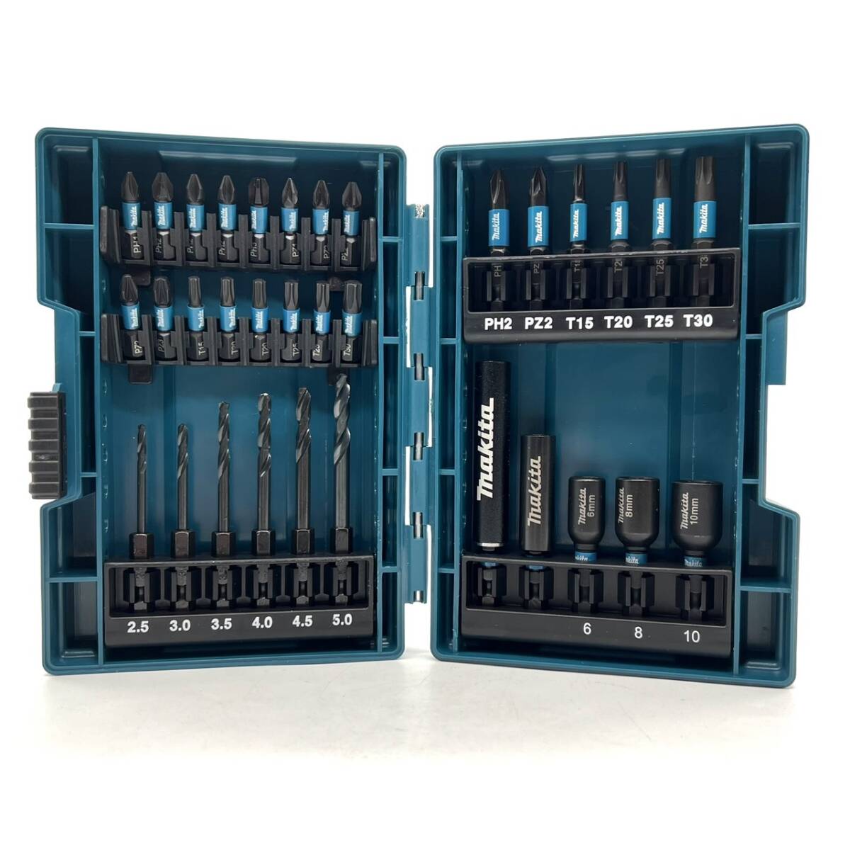 【未使用】 【未使用】 makita マキタ インパクトドライバー用 ビット ソケット ドリルビット 33本 セット ケース付 E-06622 ...