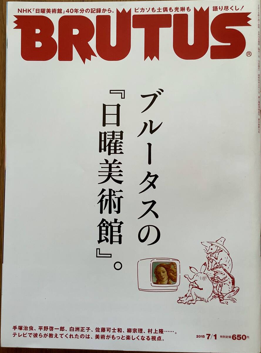 【目立った傷や汚れなし】ブルータスの『日曜美術館』。BRUTUS」 803 NHK『日曜美術館』40年分の記録からピカソ、土偶も語り尽くし！40の美術館で見るべき40の名作。の落札情報詳細 ...
