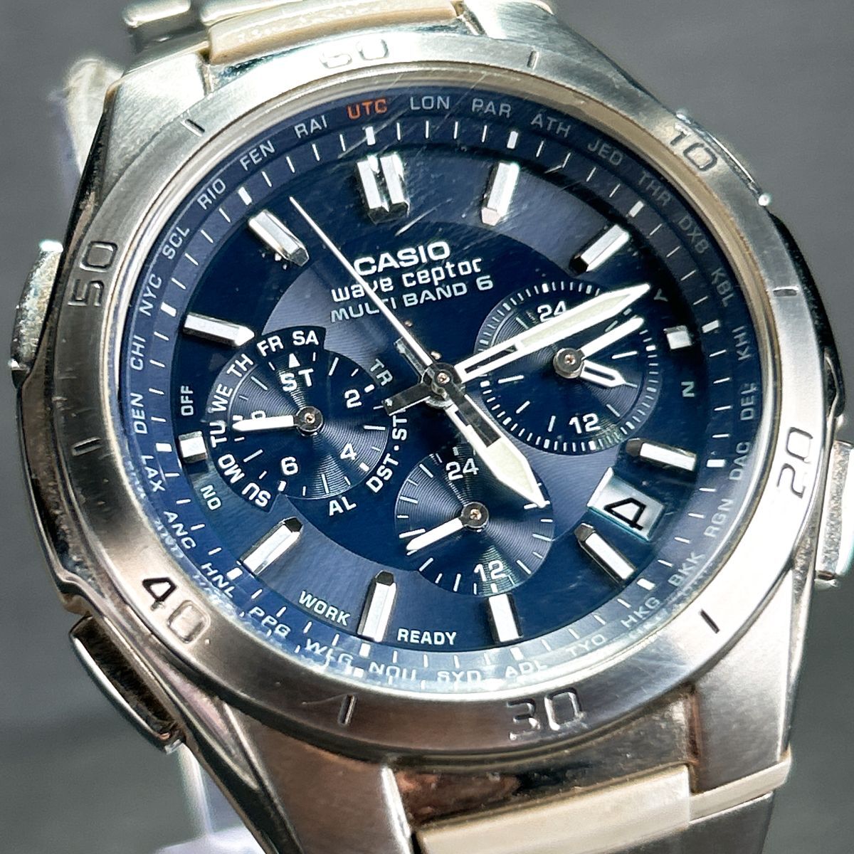 【目立った傷や汚れなし】【19653】格安スタート♪大人気 カシオ CASIO wave ceptor ウェーブセプター WV-M60R ...