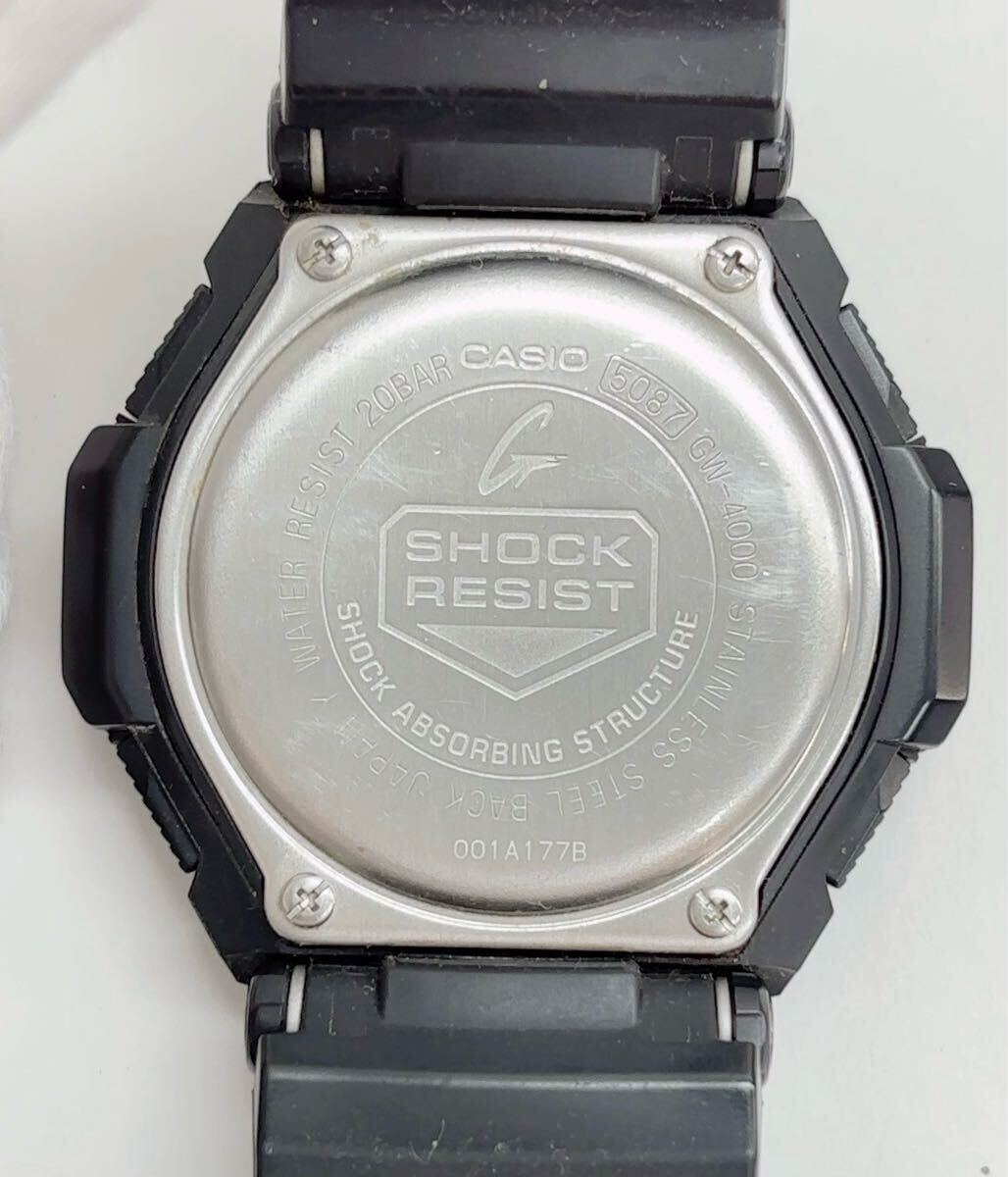 【やや傷や汚れあり】I♪ 腕時計 CASIO カシオ G-SHOCK 5087 GW-4000 ブラック×ブルーの落札情報詳細 - Yahoo ...