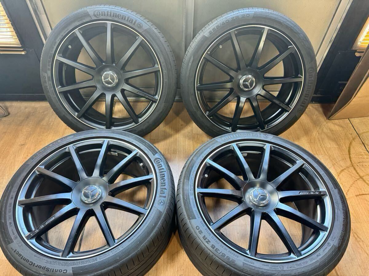 【やや傷や汚れあり】メルセデスAMG W222 S63 ダイナミックパッケージ ホイールタイヤ付き 20in 8.5J 9.5J +39 4本 S65 ベンツ Sクラス A2224010600 ...