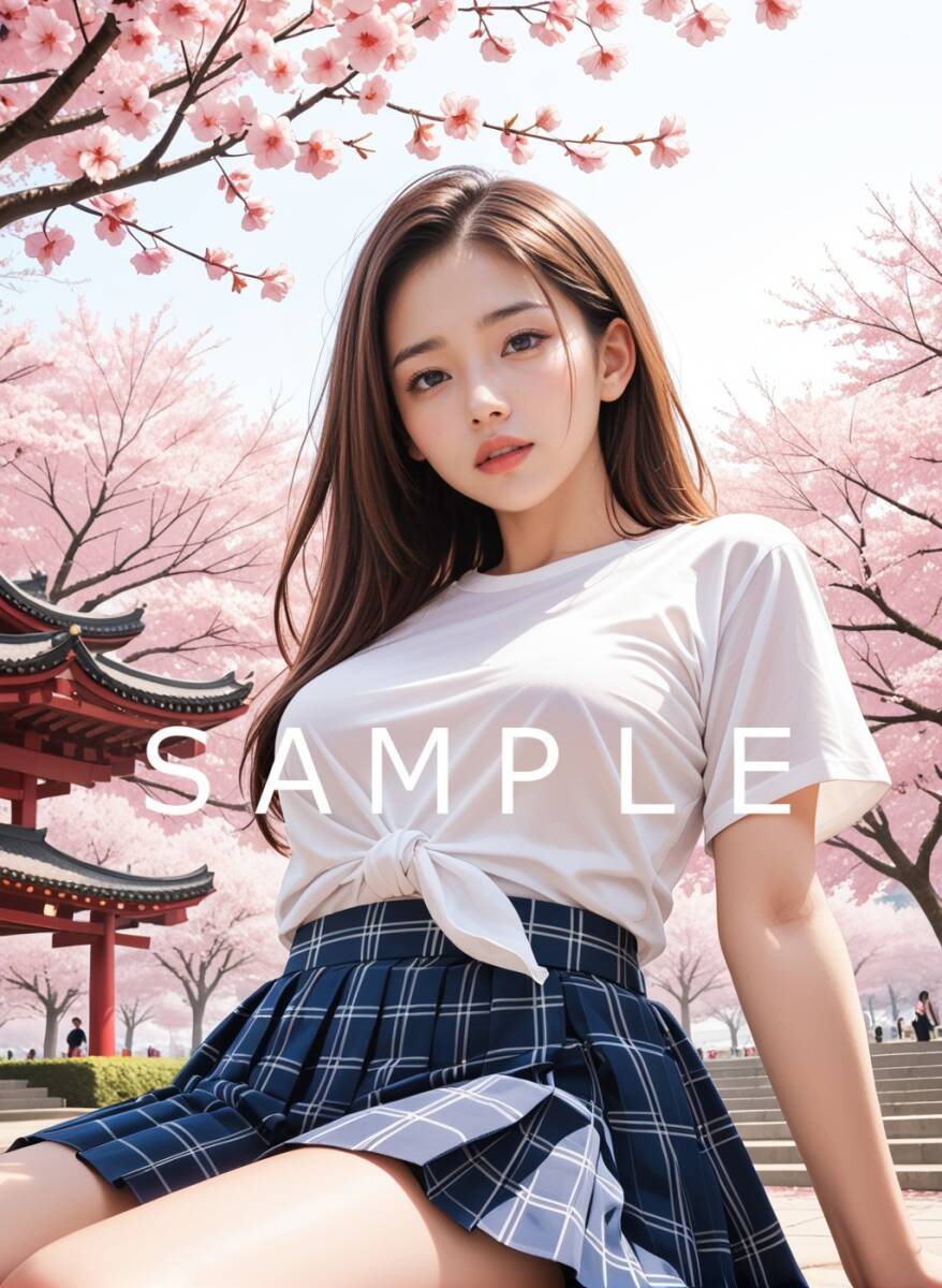 【未使用】【No0129】AI美女 ポスター グラビア セクシー かわいい 美女 A4 美乳 スカート モデル 桜シリーズの落札情報詳細 - Yahoo!オークション落札価格検索 オークフリー