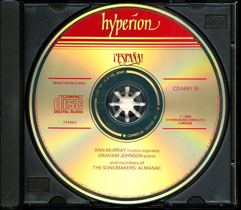【中古】hyperion アン・マレイ/Ann Murray - スペイン！~グラナドス他 4枚同梱可能 a4B000002ZIGの落札情報詳細 - Yahoo!オークション落札価格検索 オークフリー