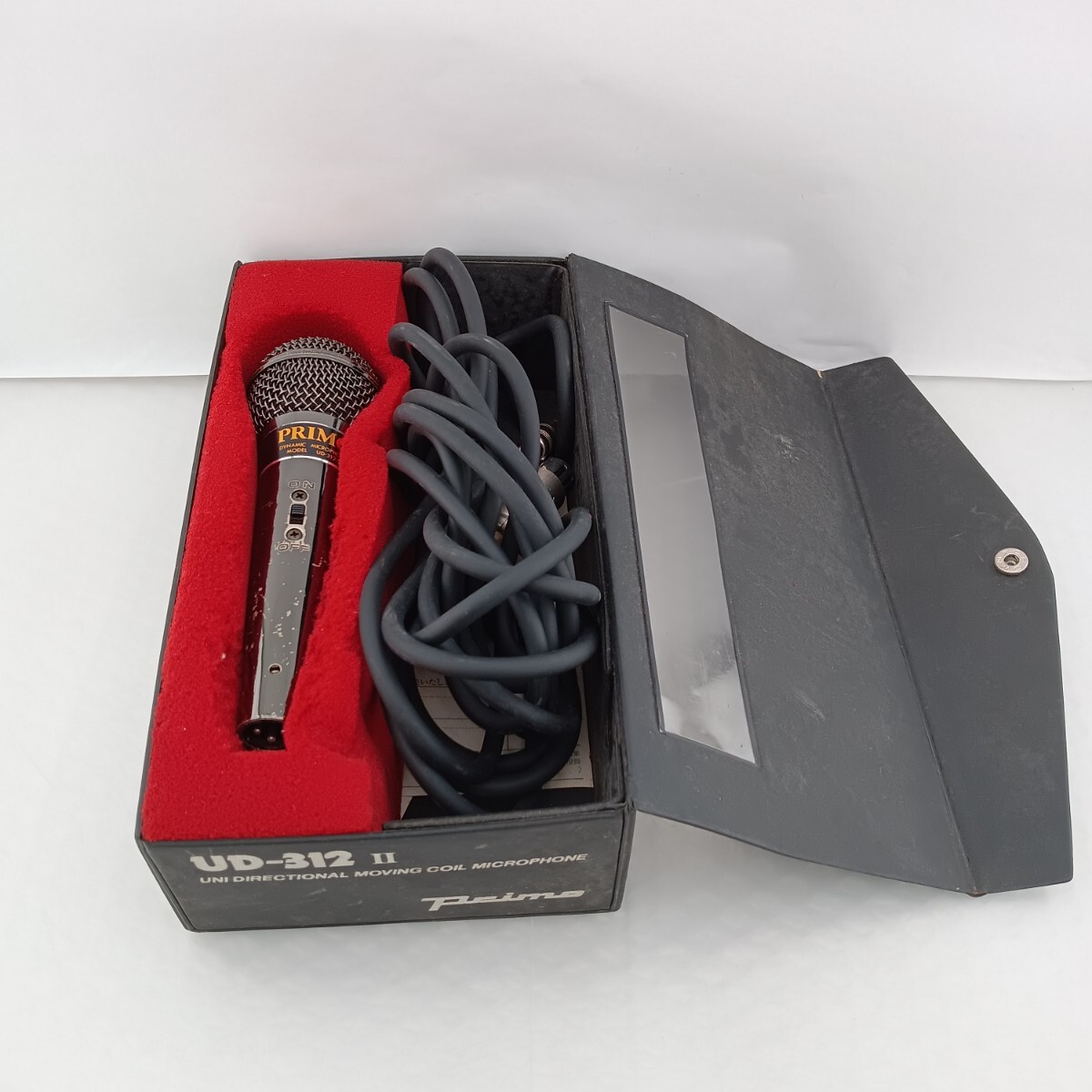 【やや傷や汚れあり】384 PRIMO プリモ UD-312Ⅱ ダイナミックマイク DYNAMIC MICROPHONE マイク 収納ケース付 ...