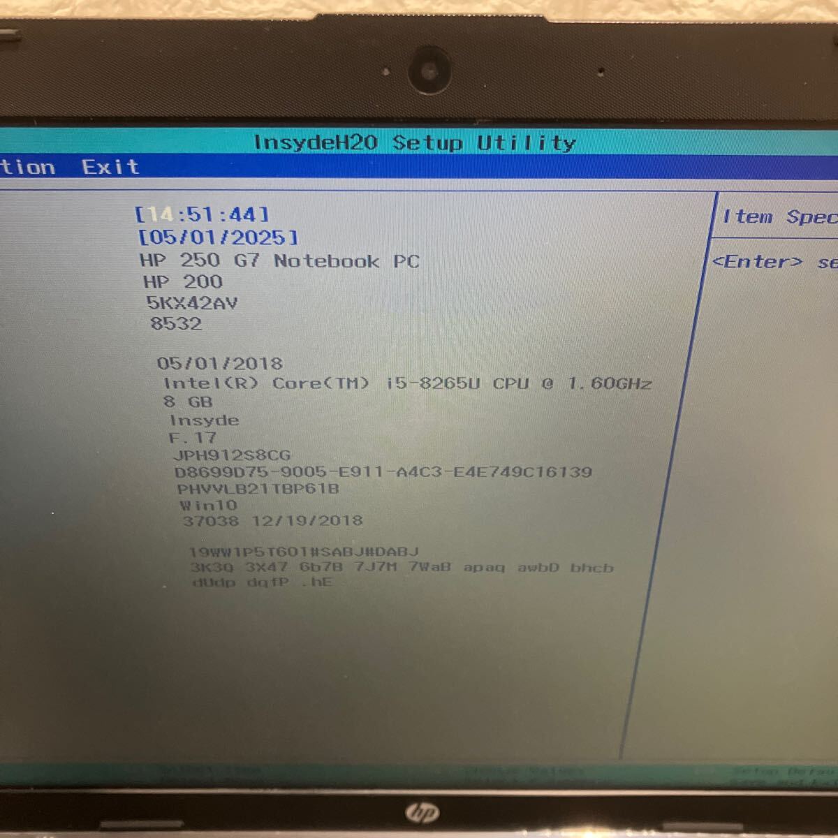 【傷や汚れあり】G191 HP ノートパソコン 250 G7 Core i5 8265U メモリ8GBの落札情報詳細 - Yahoo ...