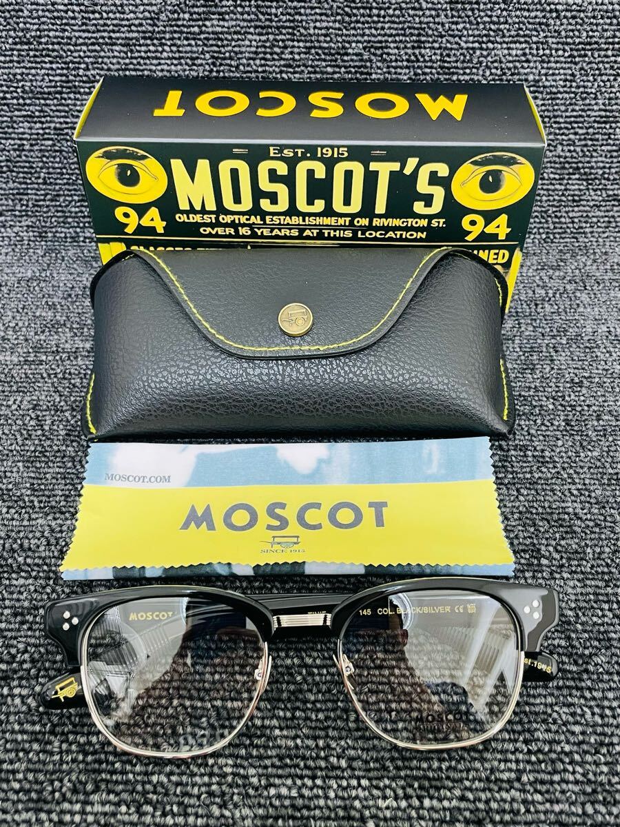 【未使用】【MOSCOT】モスコット TINIF 眼鏡フレーム 48-21-145 COL.BLACK/SILVER ブロウタイプ サーモント 人気モデル オシャレ 伊達眼鏡の落札情報詳細 ...