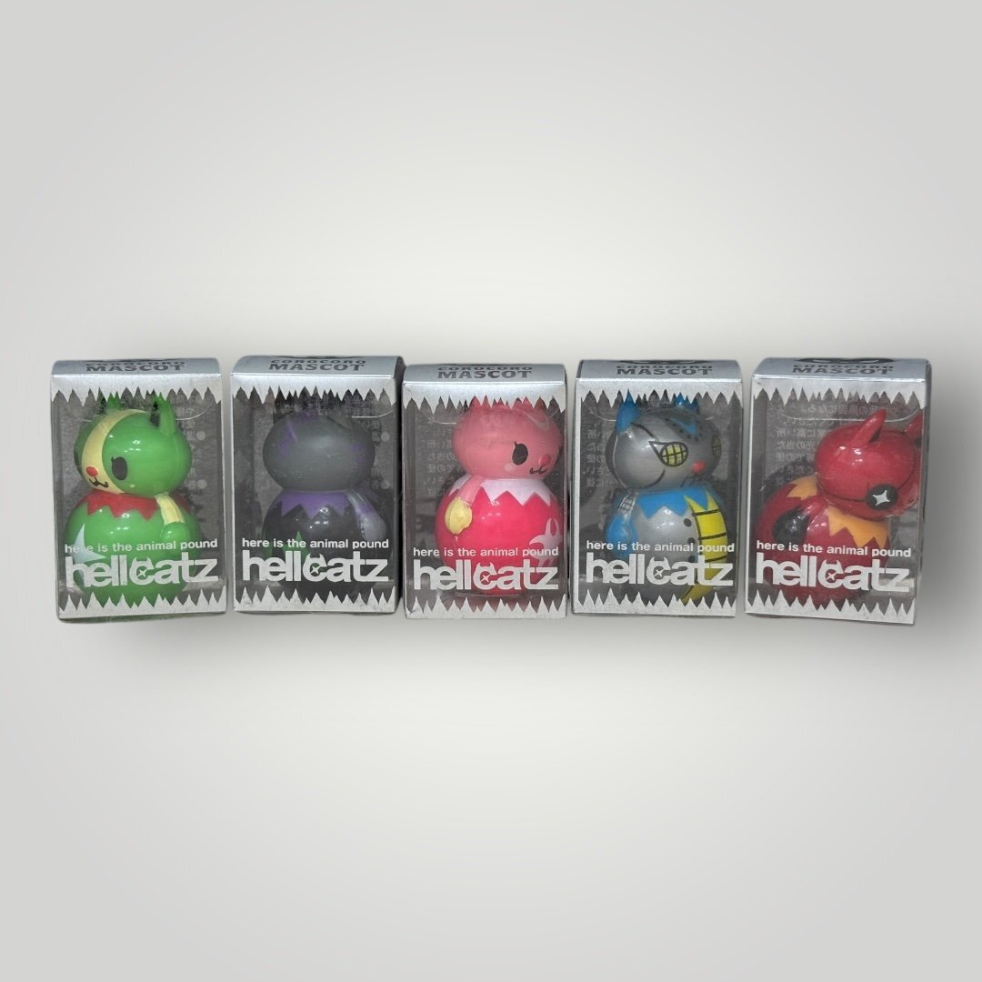 【未使用】＜未使用＞hellcatz-ヘルキャッツ-（DEVIL ROBOTSデザインのキャラクター） 起き上がり小法師 フィギュア★5種セット★サイズ約3cm〈C2の落札情報詳細 ...