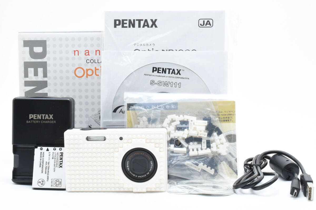 【目立った傷や汚れなし】★訳あり極上品★ PENTAX ペンタックス Optio NB1000 MONOTONE nanoblock ...