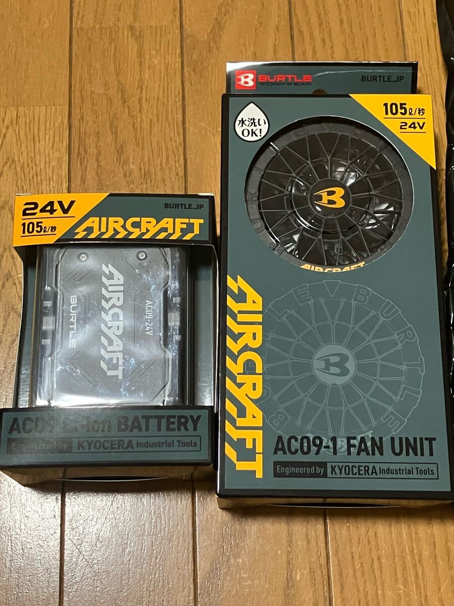 【未使用に近い】バートル エアークラフト ac09 ac09-1 ファンバッテリー 2025年モデル ac2024 ベスト アッシュグレー XL 空調服 burtle aircraftの落札 ...