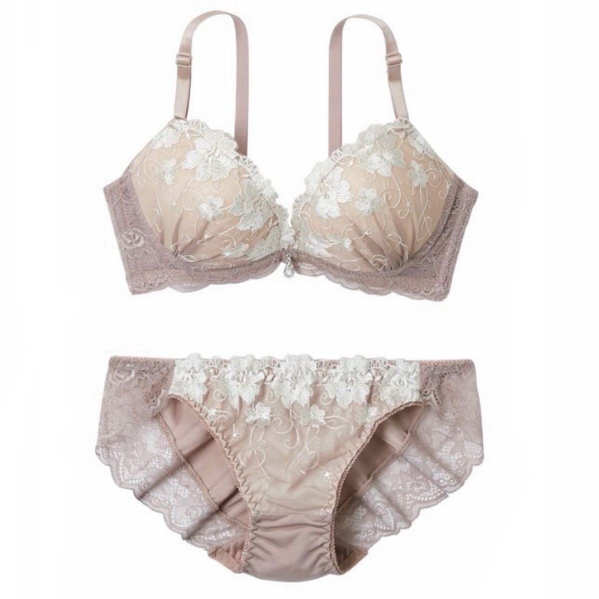 【未使用】ニッセン（nissen）脇高 ダスティエレガントフラワーレース ブラジャーショーツセット☆ブラウン B70／M☆新品未開封☆送料込☆即決 ④の落札情報詳細 - Yahoo ...
