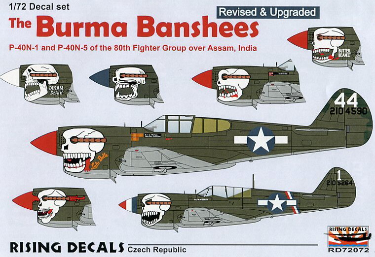【未使用】1/72 ライジングデカール 80th FGの P-40N インド・ビルマ戦線 (改訂版)の落札情報詳細 - Yahoo!オークション落札価格検索 オークフリー