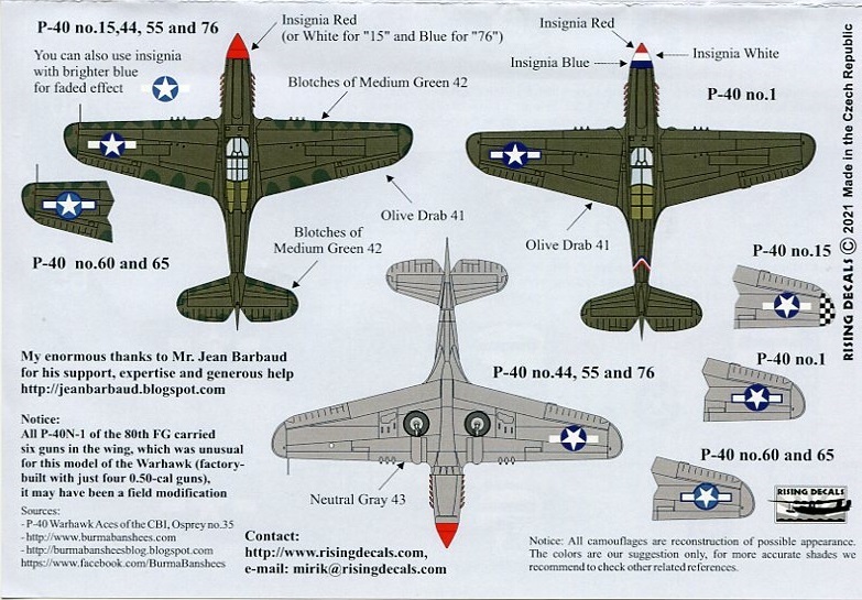 【未使用】1/72 ライジングデカール 80th FGの P-40N インド・ビルマ戦線 (改訂版)の落札情報詳細 - Yahoo!オークション落札価格検索 オークフリー