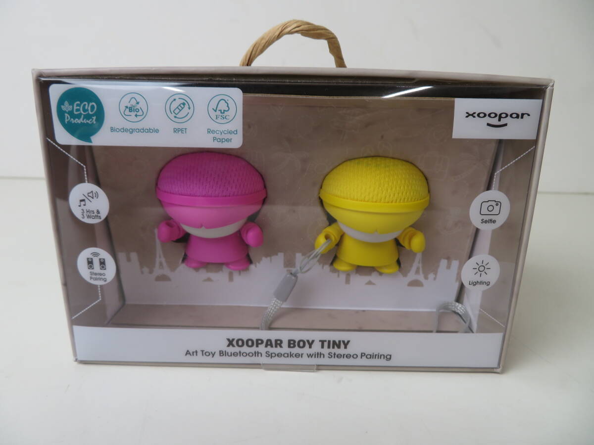【目立った傷や汚れなし】 XOOPAR BOY TINY Bluetoothスピーカー ピンク×イエロー ズーパーボーイ ワイヤレススピーカー ...