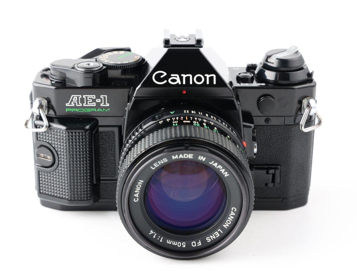 【やや傷や汚れあり】02311cmrk Canon AE-1P PROGRAM + New FD 50mm F1.4 MF一眼レフ フイルム ...
